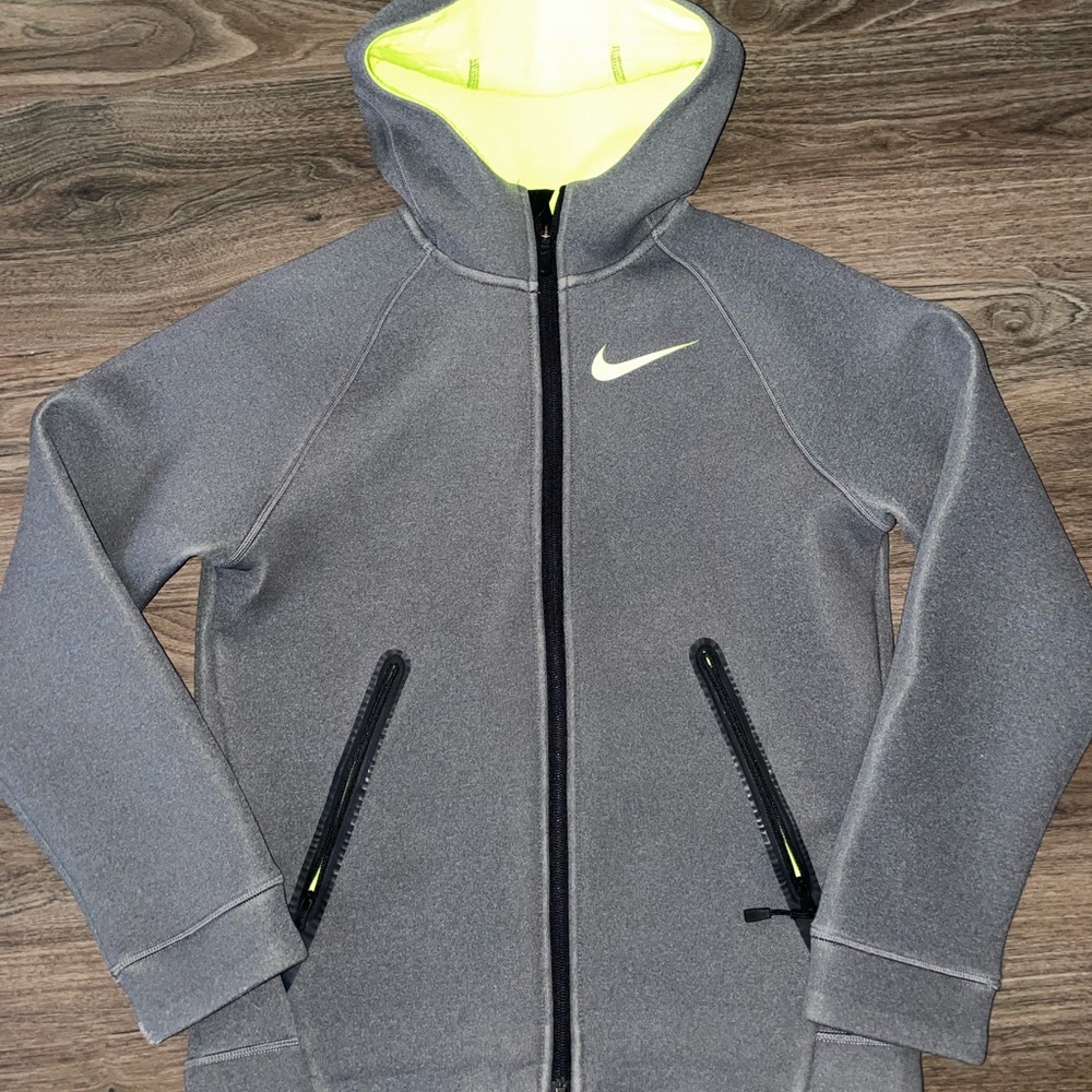 Nike Reflective Neon Green And Grey Zip Up Jacket - Gem